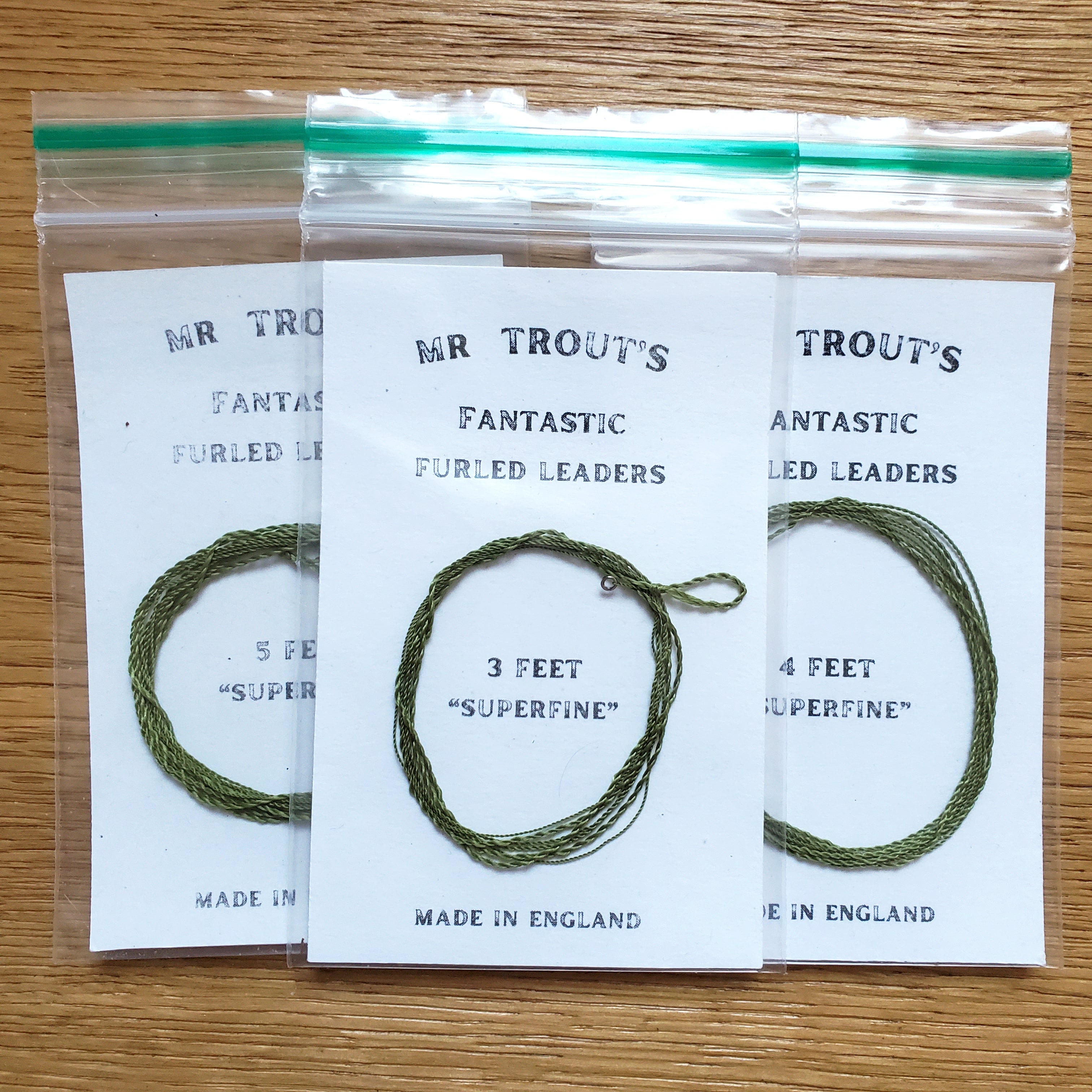 Mr Trout's Furled Leaders - Superfine Handmade in England | North ...